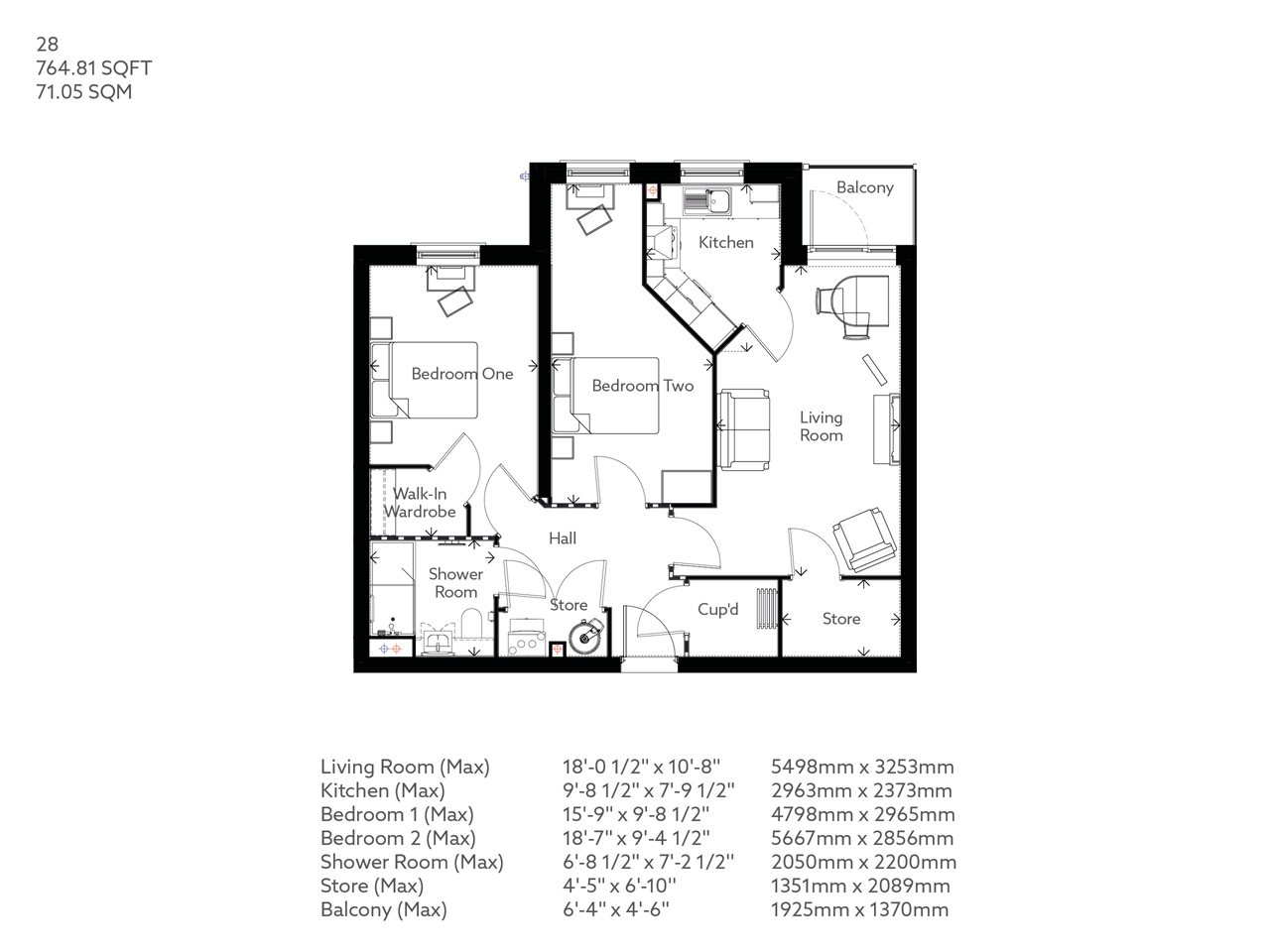 2-Bed Retirement Apartment Cullompton | PROPERTY 28 | Foxglove Place ...