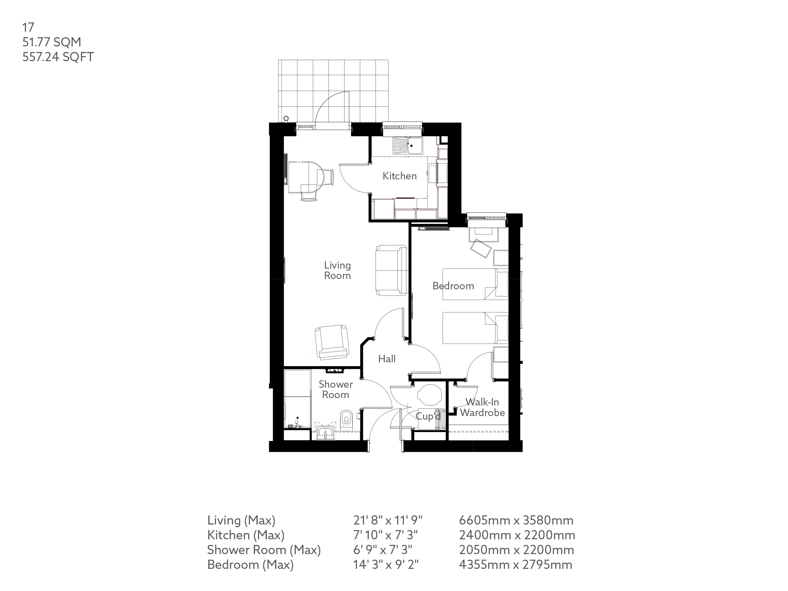 1 Bed Retirement apartment Exeter | Property 17 | Orchid Place ...