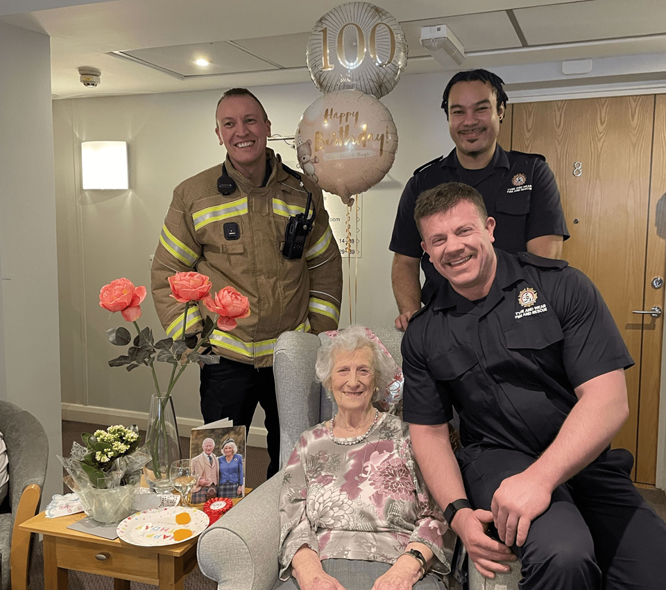 Firefighters give 100-year-old Doris a lift lift | McCarthy Stone