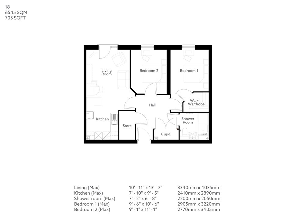 2-Bed Retirement Apartment Studley | Property 18 | Priory Place ...