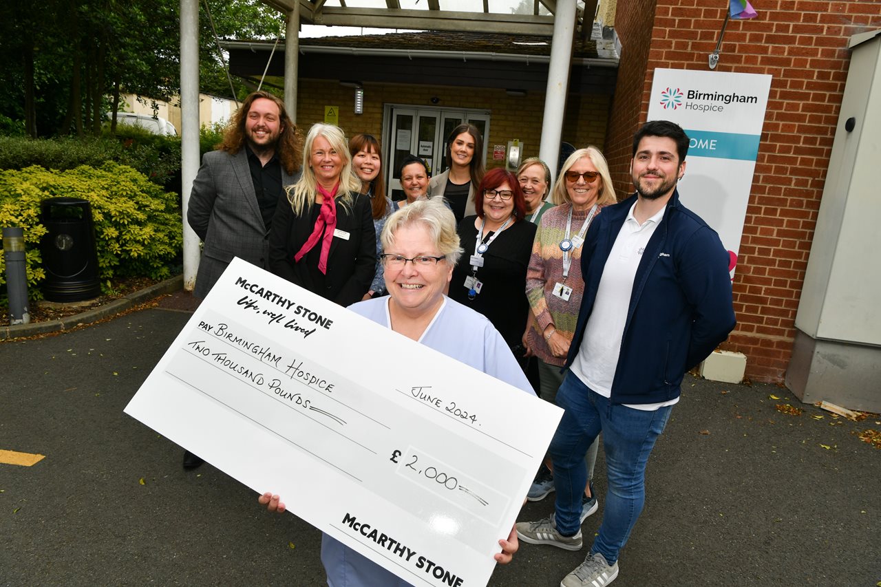 Birmingham Hospice Receives a £2,000 Boost | McCarthy Stone
