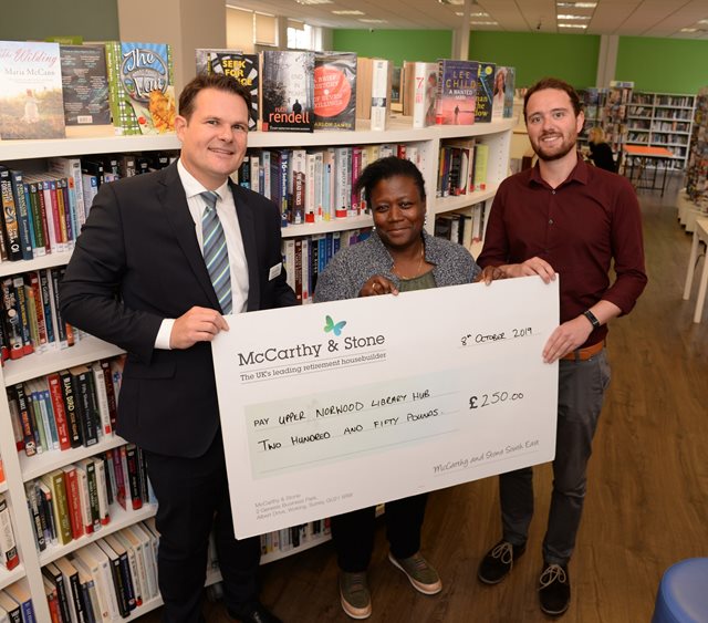 Lewis House community donates to Library Trust | McCarthy Stone